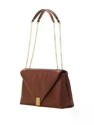 LANVIN Lambskin Shoulder Bag - Brown