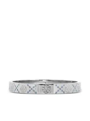 Tory Burch Logo-embossed Bracelet - Silver
