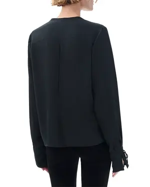 Rag & Bone Arden Pleated Blouse - Black