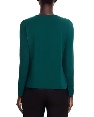 Eileen Fisher Fine Stretch Jersey Knit V-neck Top