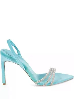 BETTINA VERMILLON 110mm Roxy Crystal-embellished Slingback Sandals - Blue