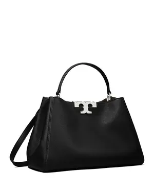Tory Burch Eleanor Leather Satchel - Black