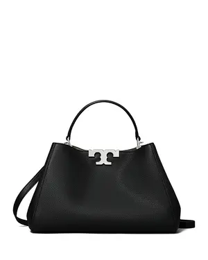 Tory Burch Eleanor Leather Satchel - Black