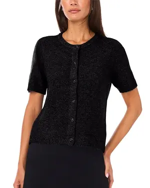 Women's Black Short Sleeve Cardigans