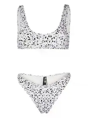 REINA OLGA Dotted Bikini Set - White