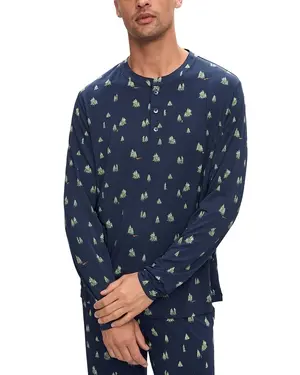 Eberjey Henry Printed Long Pajama Set - Forest Pine