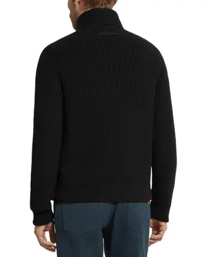 Zegna Oasi Cashmere Full Zip Sweater - Black