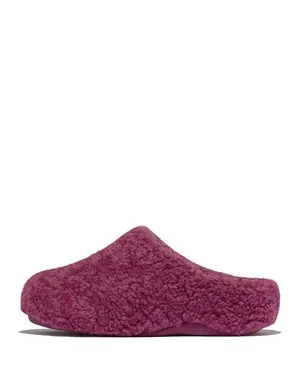 Fitflop Shuv Shearling Clogs - Ruby