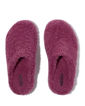 Fitflop Shuv Shearling Clogs - Ruby