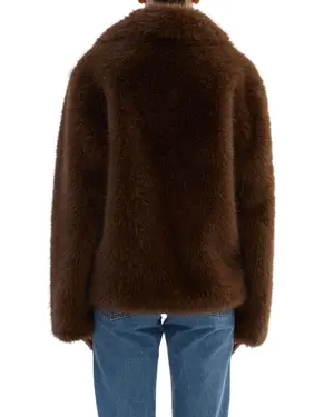 LAMARQUE Faux Fur Animal Print Jacket