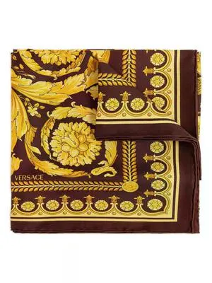 VERSACE Large Barocco Printed Silk Scarf