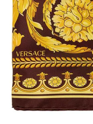 Versace Large Barocco Printed Silk Scarf