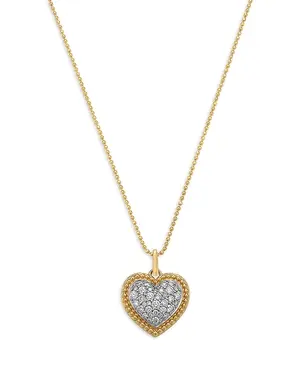 Bloomingdale'S Diamond Pave Heart Pendant Necklace - Gold