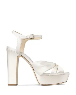 JIMMY CHOO Heloise 120 Platform Sandals - Ivory