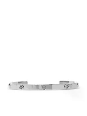 Tory Burch Logo-plaque Cuff Bracelet - Silver