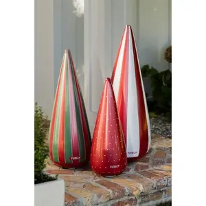 FUNBOY Light Up Inflatable Holiday Tree Cones, Set Of 3