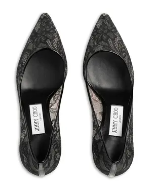 JIMMY CHOO Romy 85 Lace Pumps - Black