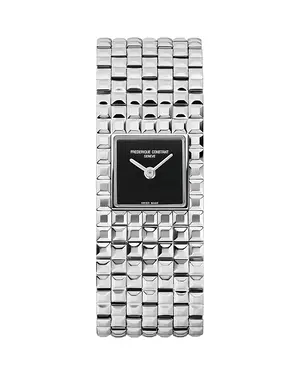 FREDERIQUE CONSTANT Manchette Watch, 20mm X 26mm - Black/silver