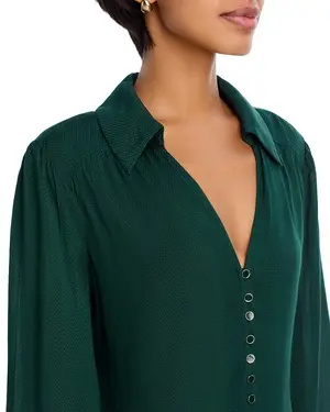 Paige Camu Shirt - Deep Emerald
