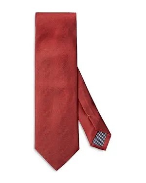 Eton Solid Silk Twill Neck Tie - Red