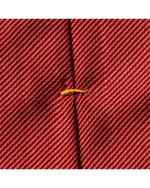 Eton Solid Silk Twill Tie - Red