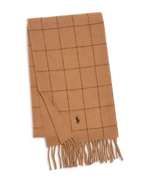 Ralph Lauren Cashmere & Wool Scarf - Camel/ Teak