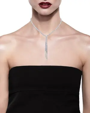 KENNETH JAY LANE Round & Marquise Cubic Zirconia Lariat Necklace