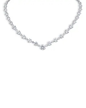 KENNETH JAY LANE Cubic Zirconia Collar Necklace - Silver