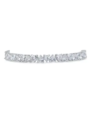 KENNETH JAY LANE Cubic Zirconia Heart Tennis Bracelet