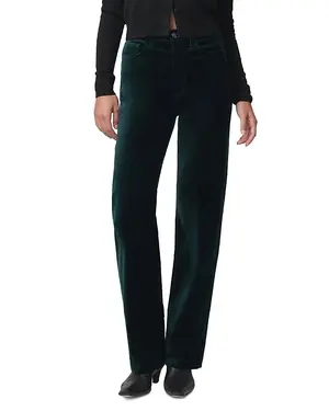Joe's Jeans The Margot High Rise Straight Velveteen Jeans - Pine