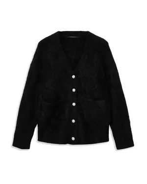 ALLSAINTS Rubi Embellished Cardigan - Black