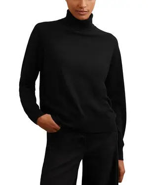 Black Roll Neck Jumper