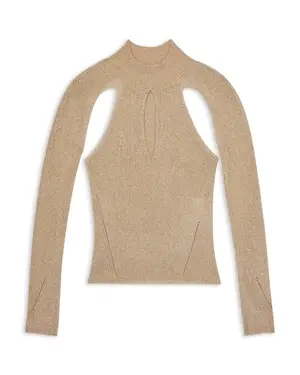 REISS Amaya Metallic Top