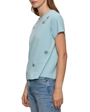 Sanctuary Embellished Tee - Aquamarine