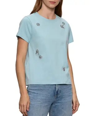 Sanctuary Embellished Tee - Aquamarine