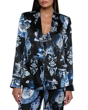 L'Agence Colin Silk Double-breasted Blazer