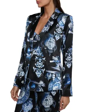 L'Agence Colin Silk Double-breasted Blazer