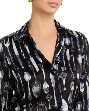 L'Agence Tyler Silk Printed Blouse