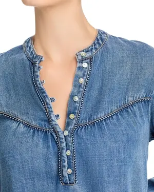 Rails Sunna Denim Top - Blue Stone