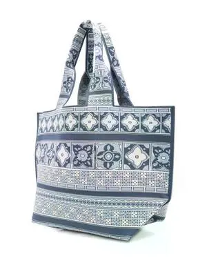 ALEMAIS Villa Romantica Patterned Tote Bag - Blue