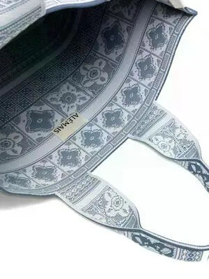 ALEMAIS Villa Romantica Patterned Tote Bag - Blue