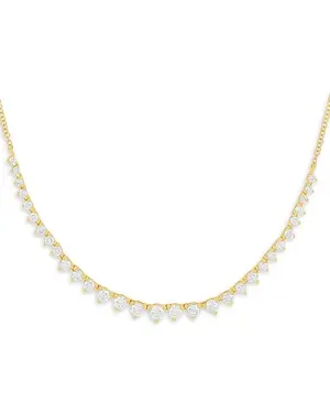 Ef Collection 14k Yellow Diamond Graduated Choker Necklace - Gold