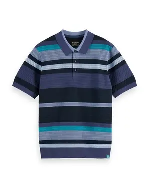 Scotch & Soda Textured Polo Shirt - Oceana