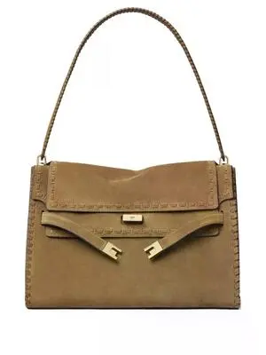 Tory Burch Large Lee Radziwill Shoulder Bag - Brown