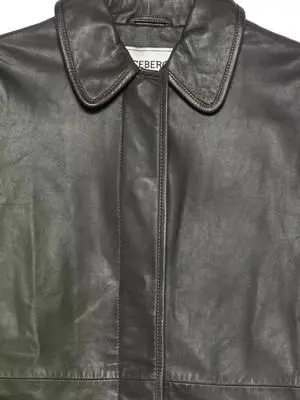 Iceberg Leather Pocket Coat