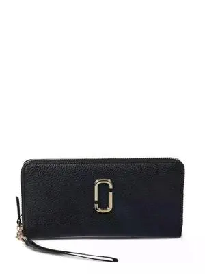 Marc Jacobs Zipped Logo-plaque Wallet - Black