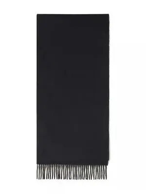 LANVIN Fringed Wool Scarf - Brown