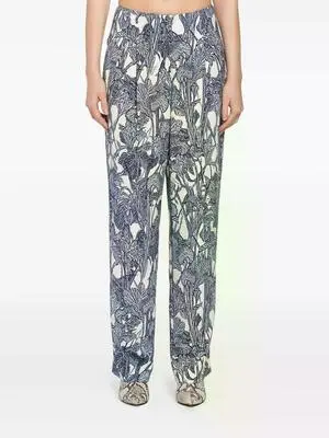 Roberto Cavalli Iris-print Trousers