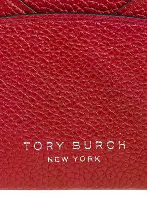 Tory Burch Romy Leather Card Holder - Red