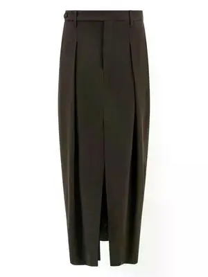 Brunello Cucinelli Curved Front-split Midi Skirt